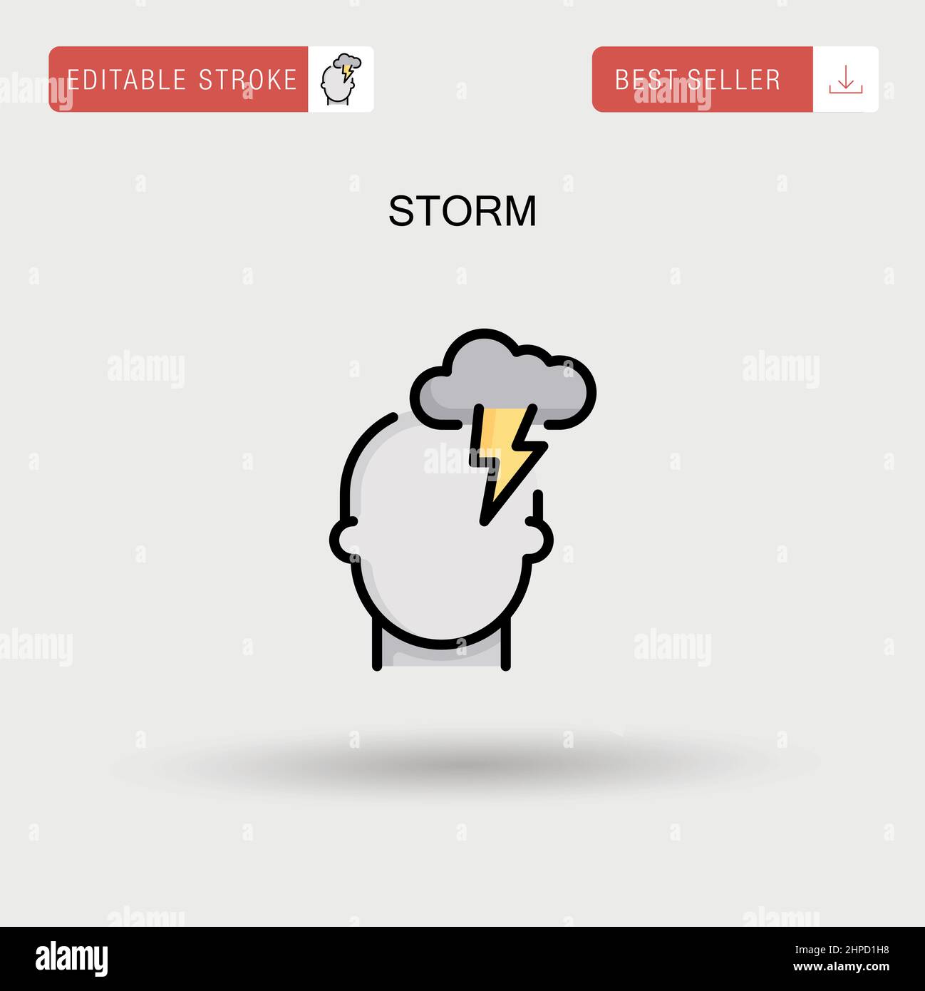 Storm clouds dark sky Stock Vector Images - Alamy