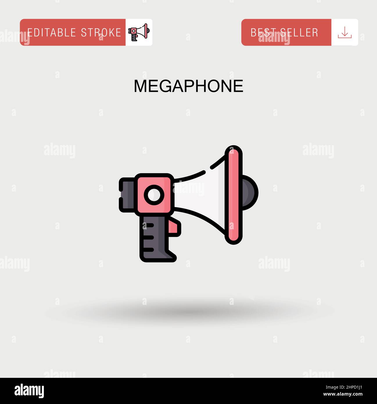 Megaphone white background Stock Vector Images - Alamy