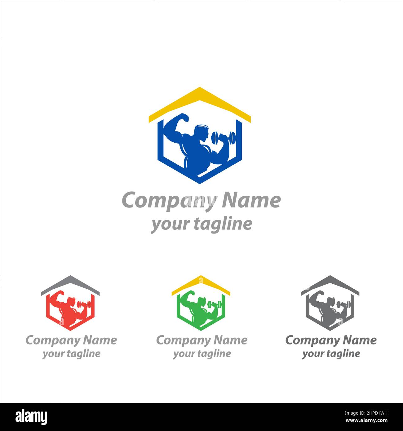 muscle logo design vector illustration template.EPS 10 Stock Vector ...