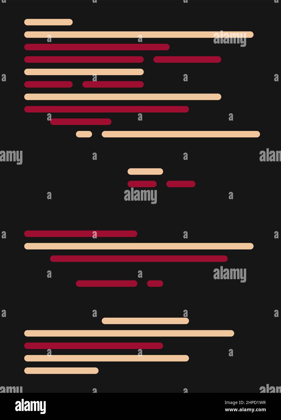 Cartoon coding simulated lines vector illustration Stock Vector Image ...