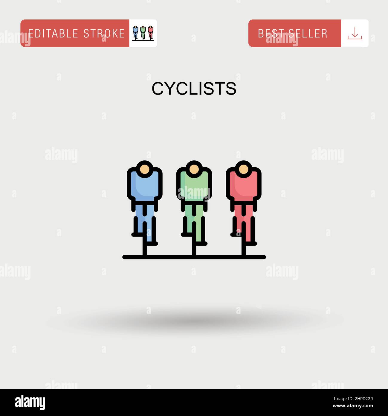 Cyclists Simple vector icon Stock Vector Image & Art - Alamy