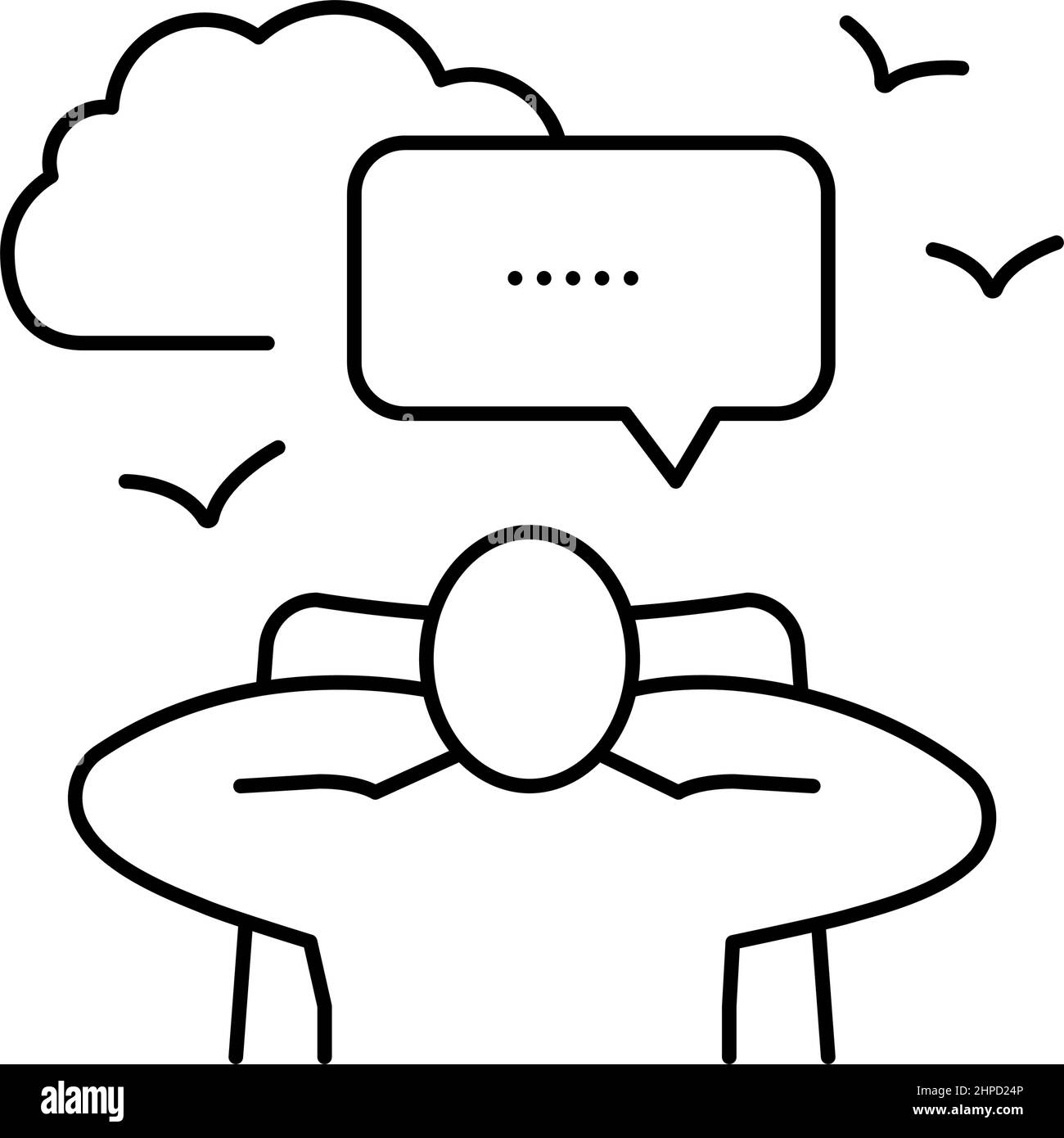 comfort people value line icon vector illustration Stock Vector Image ...