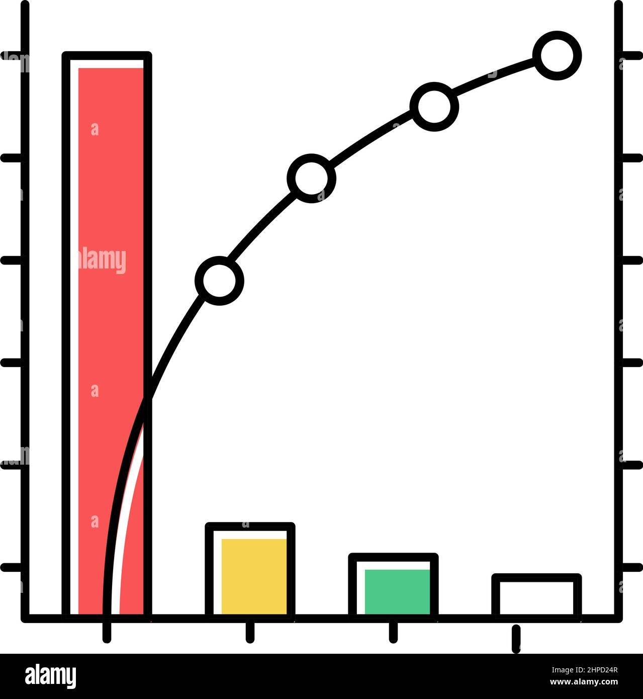pareto chart color icon vector illustration Stock Vector Image & Art ...