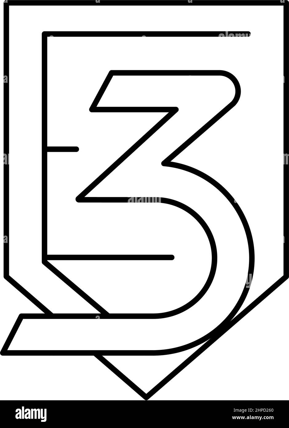 three number line icon vector illustration Stock Vector Image & Art - Alamy