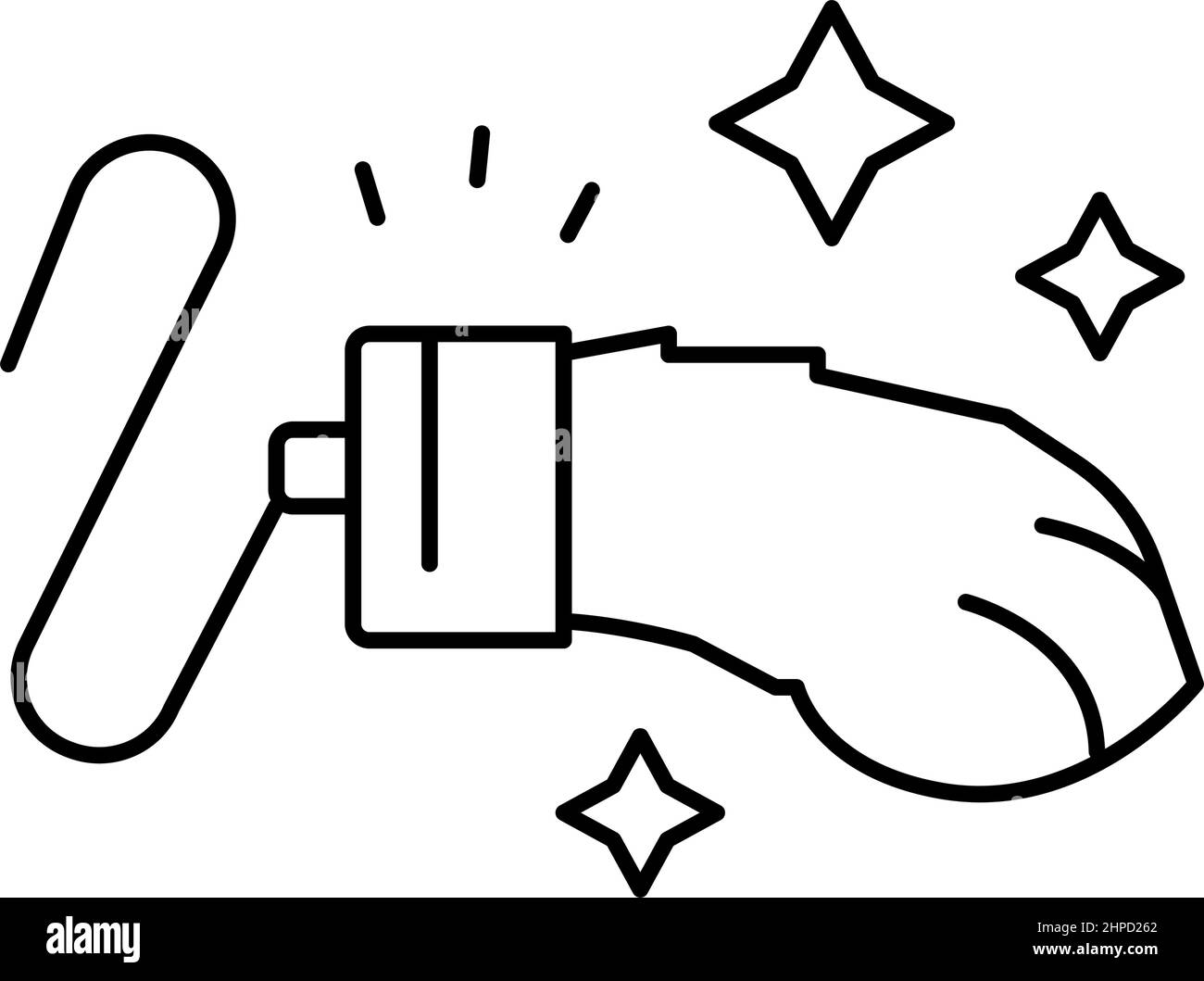 rabbit paw luck lotto line icon vector illustration Stock Vector Image ...