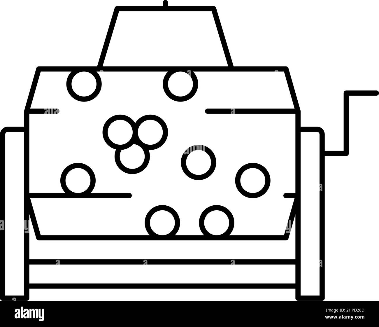wheel lottery line icon vector illustration Stock Vector Image & Art ...