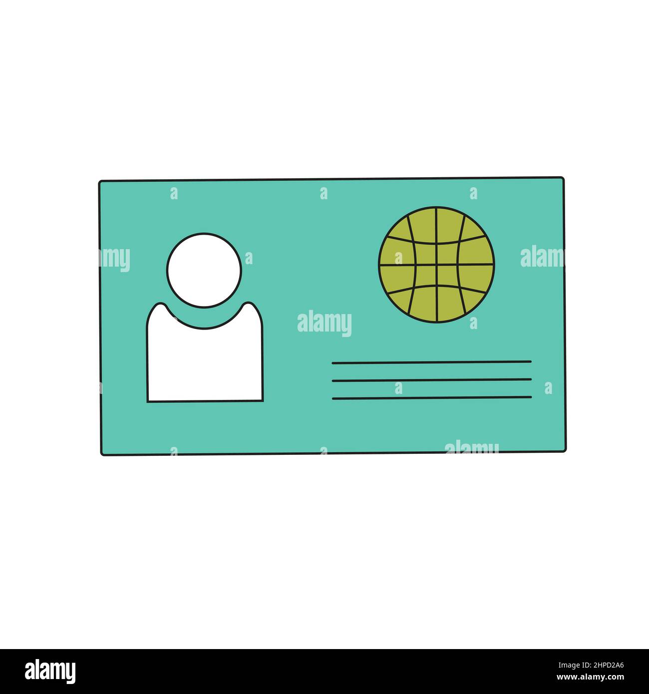 ID cards. Personal info data. Identification document with person photo ...