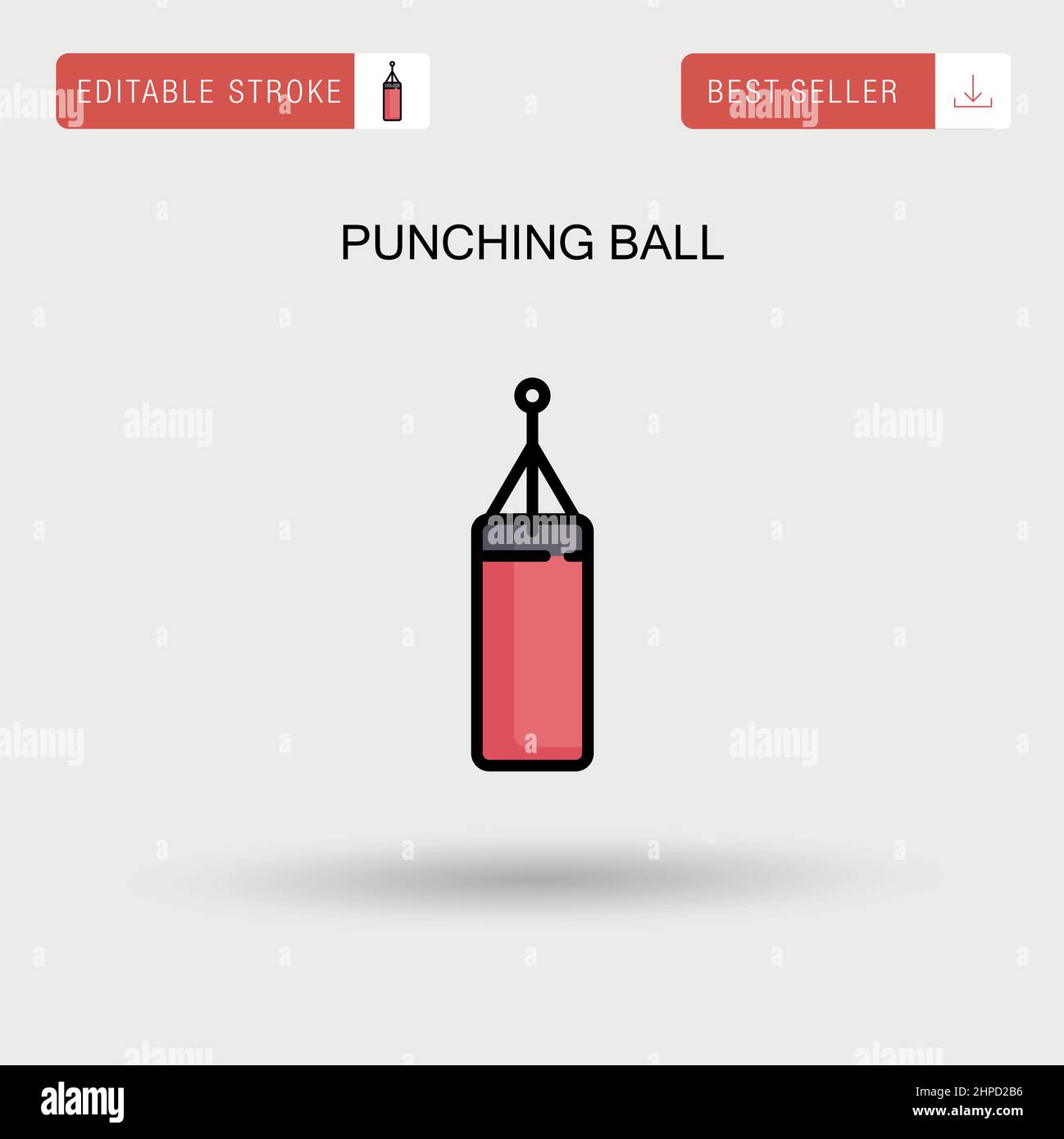 Punching ball Simple vector icon Stock Vector Image & Art - Alamy