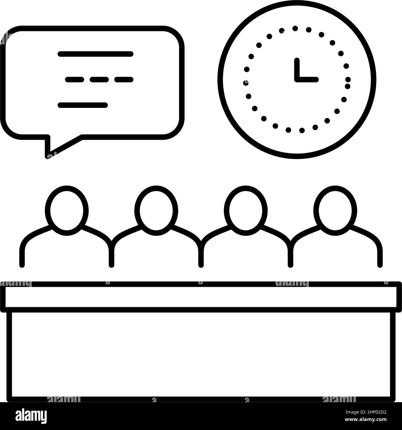 meeting and discussion directors of manufacturing factory line icon ...