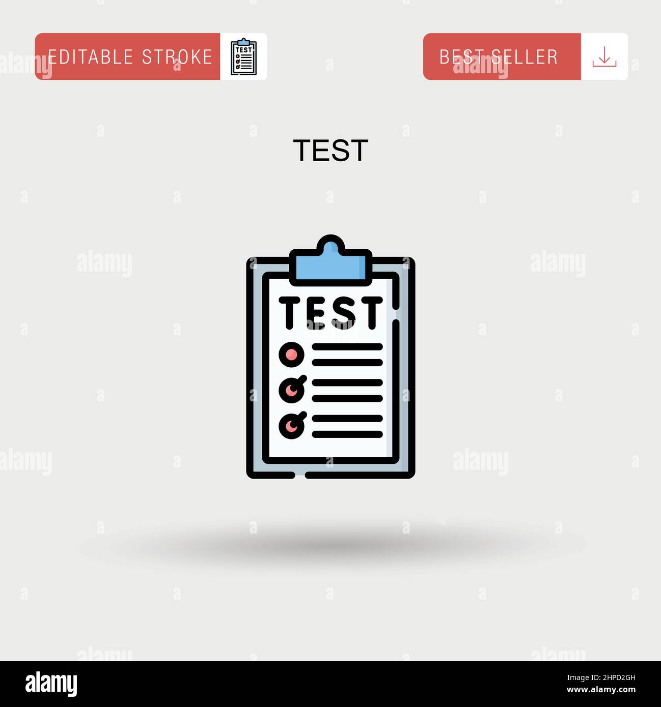 Test Simple vector icon Stock Vector Image & Art - Alamy