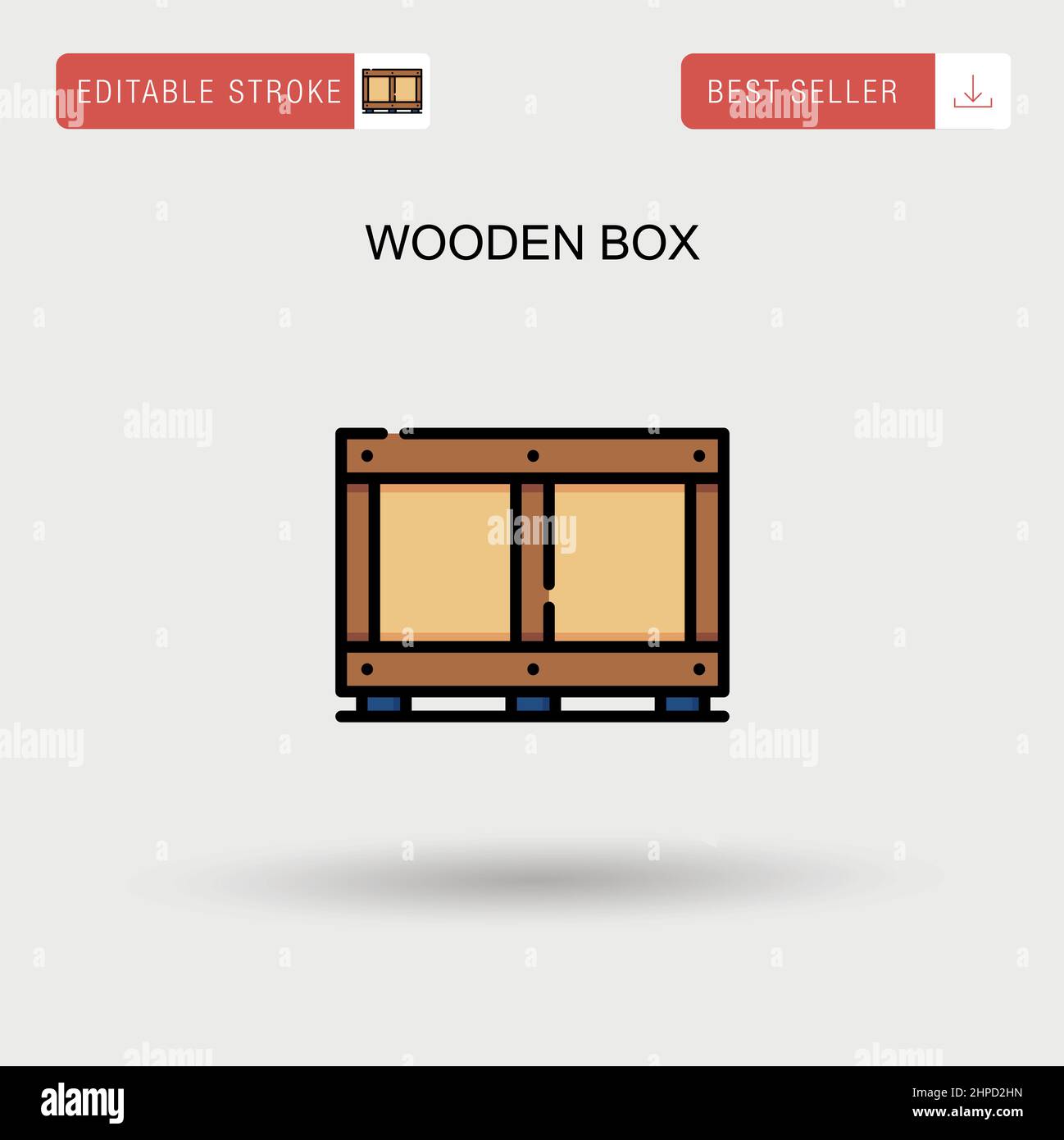 Rustic wooden box Stock Vector Images - Alamy