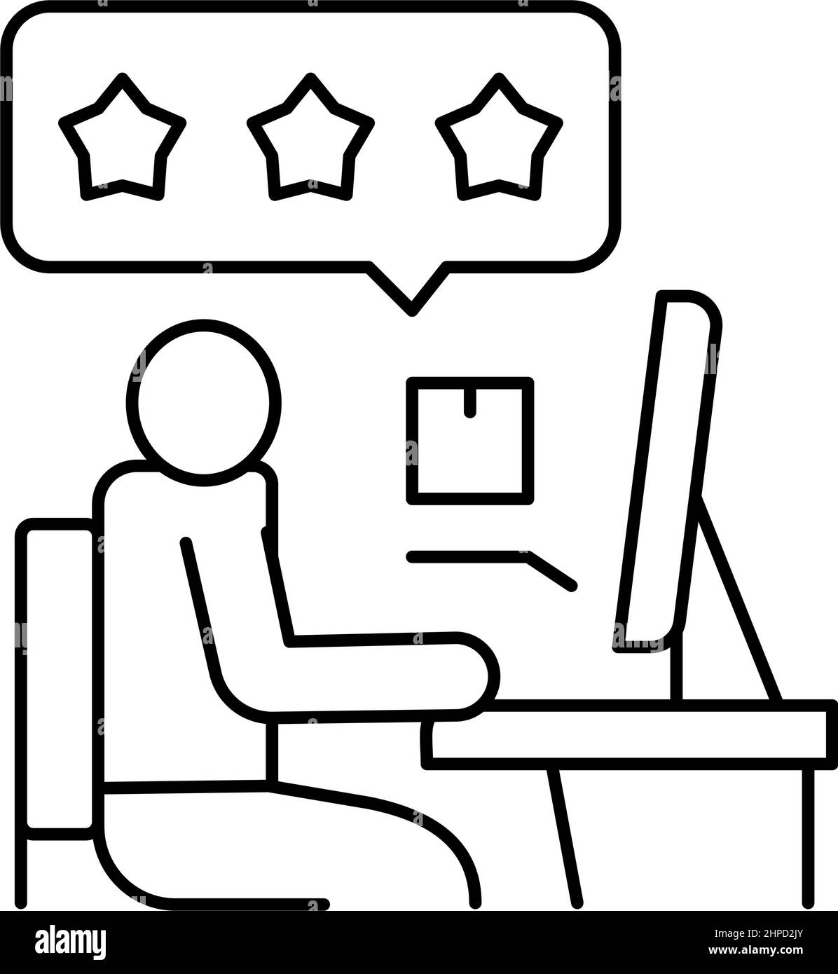 client review line icon vector illustration Stock Vector Image & Art ...