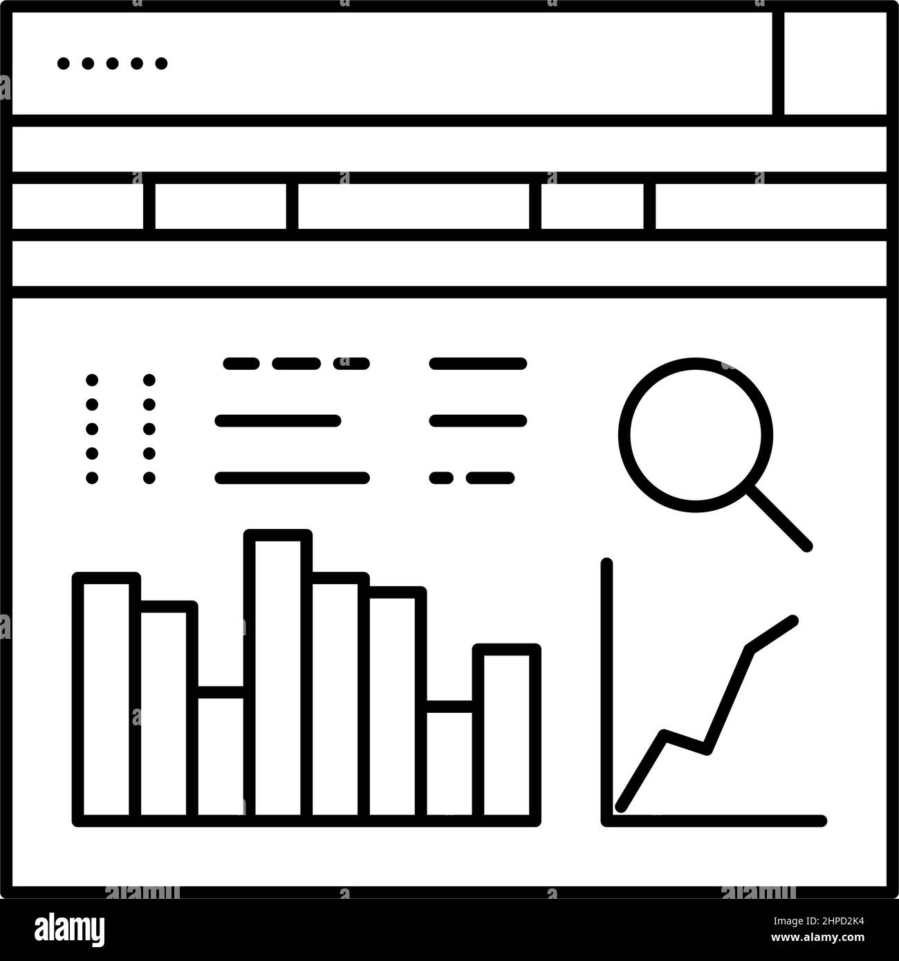 analysis system line icon vector illustration Stock Vector Image & Art ...