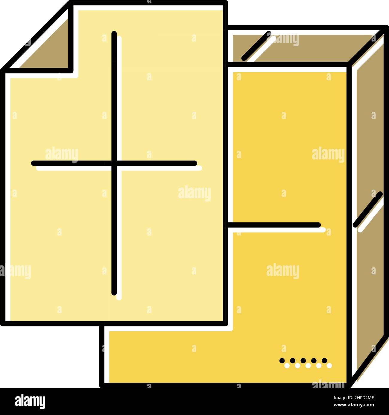 manilla paper color icon vector illustration Stock Vector Image & Art ...