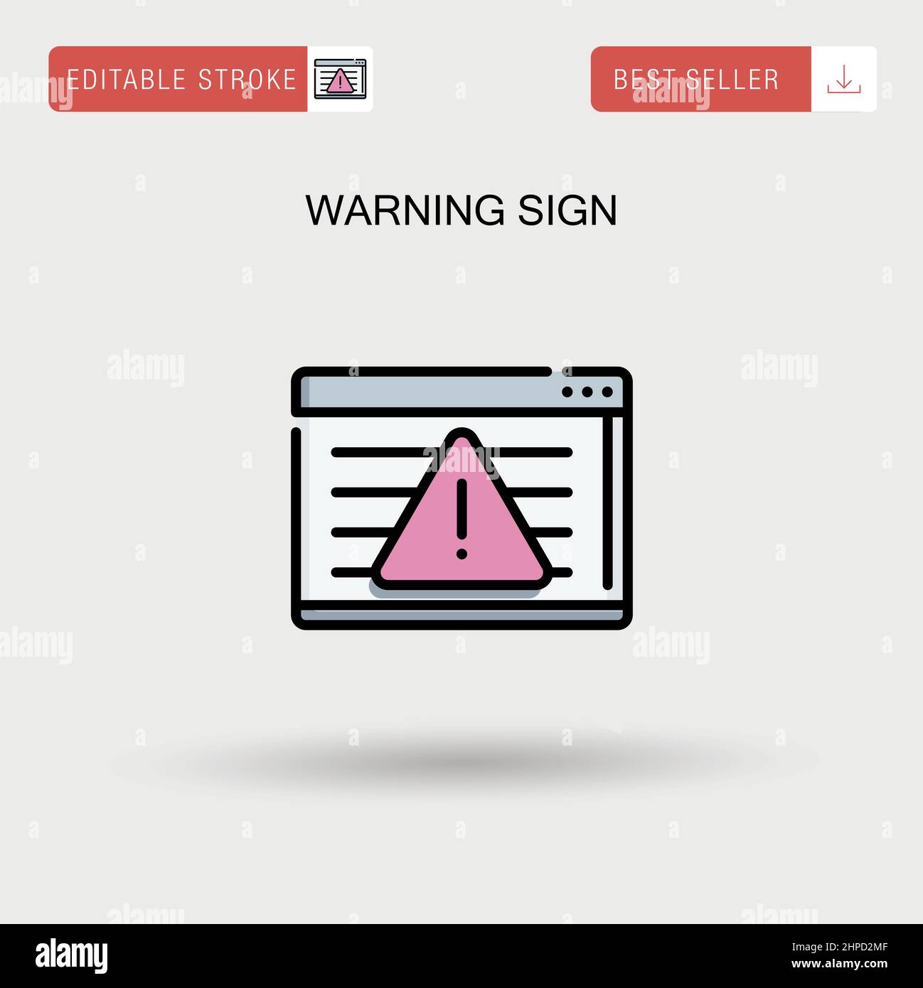 Warning sign Simple vector icon Stock Vector Image & Art - Alamy