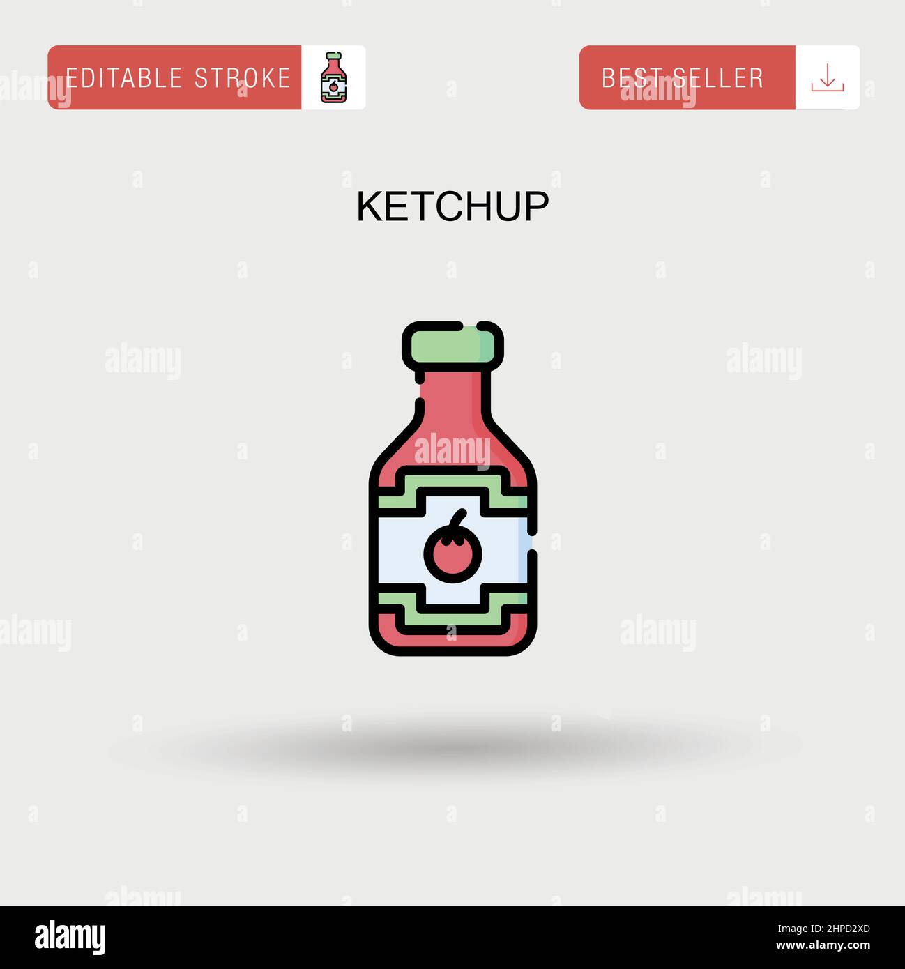 Ketchup Simple vector icon Stock Vector Image & Art - Alamy