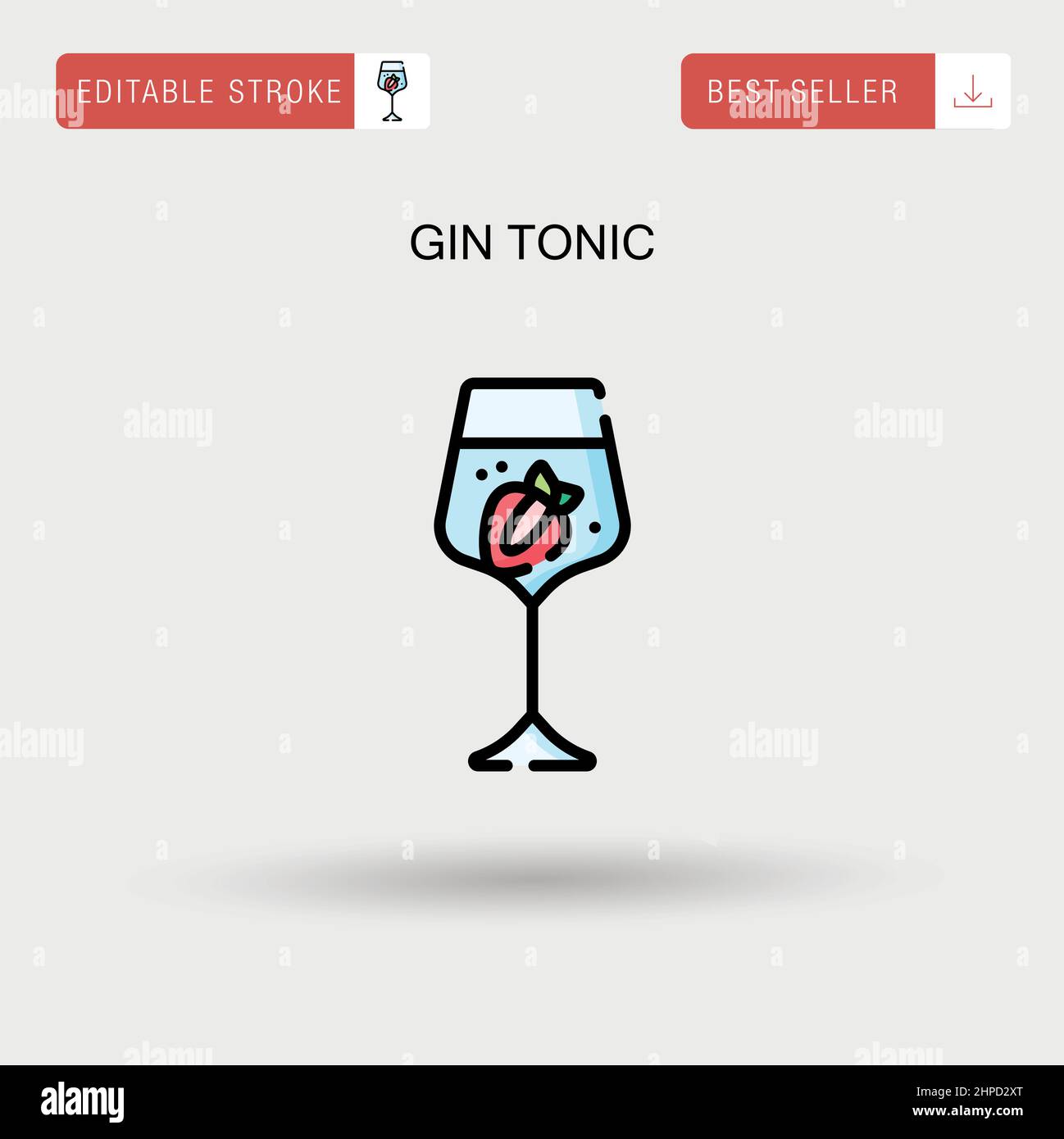 Gin tonic Simple vector icon Stock Vector Image & Art - Alamy