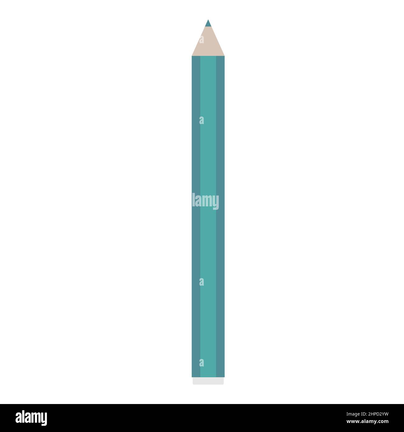 Blue color pencil isolated on white background. Vector Illustration ...