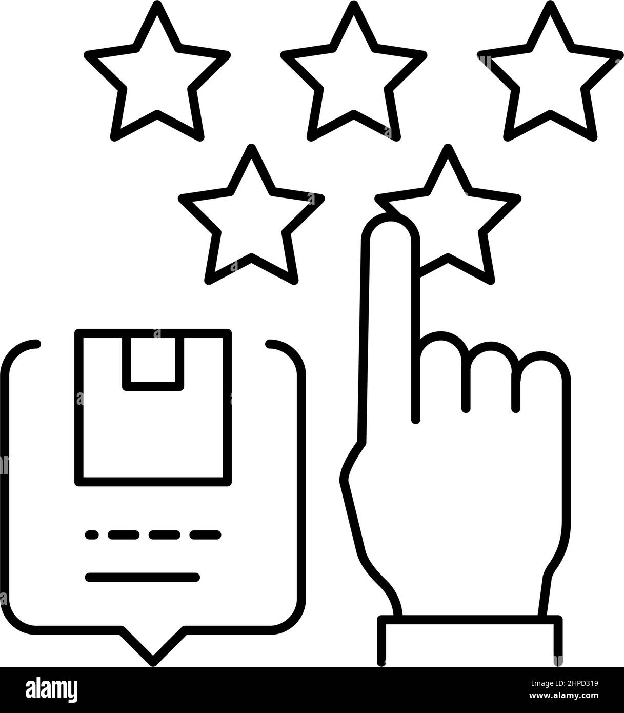delivery service review line icon vector illustration Stock Vector ...