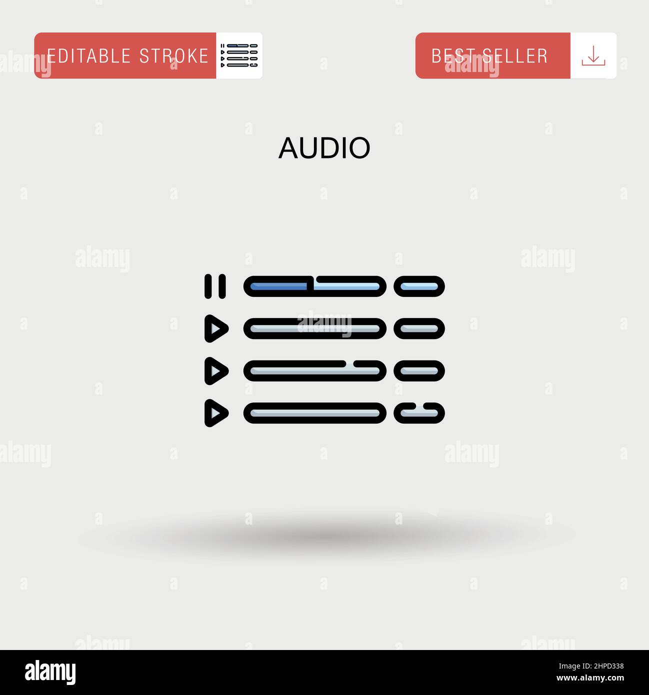 Audio track icon element Stock Vector Images - Alamy