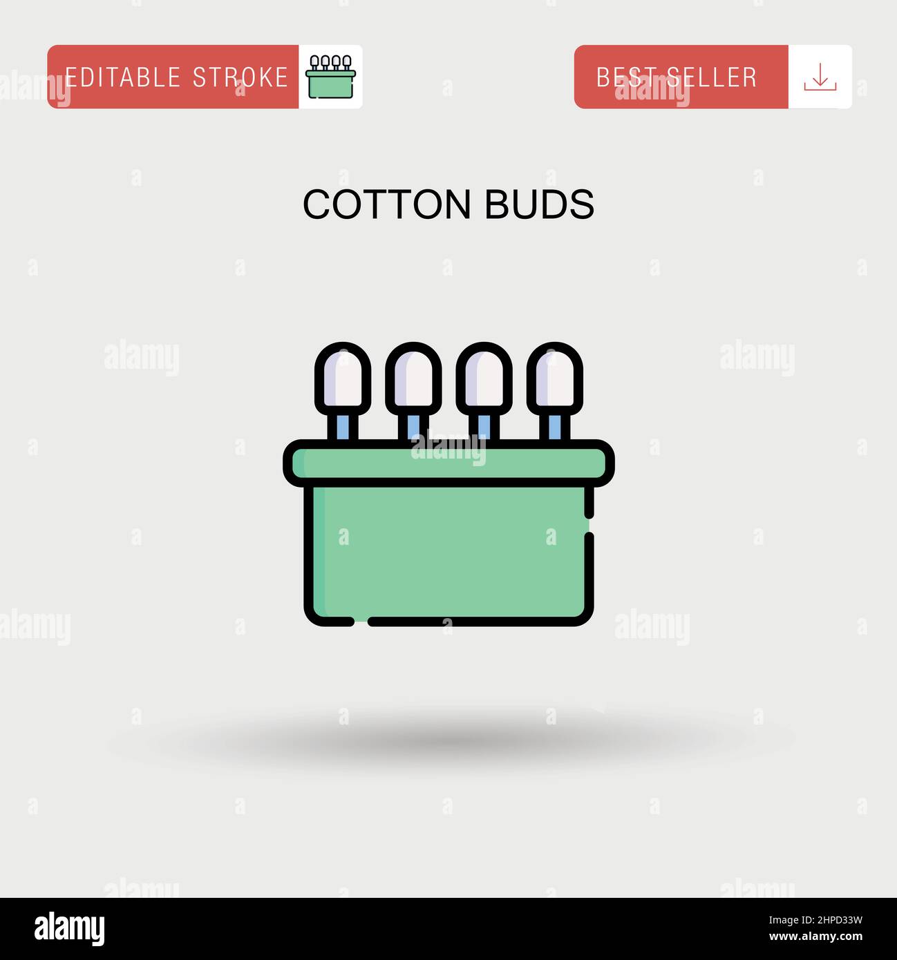 Cotton buds Simple vector icon Stock Vector Image & Art - Alamy