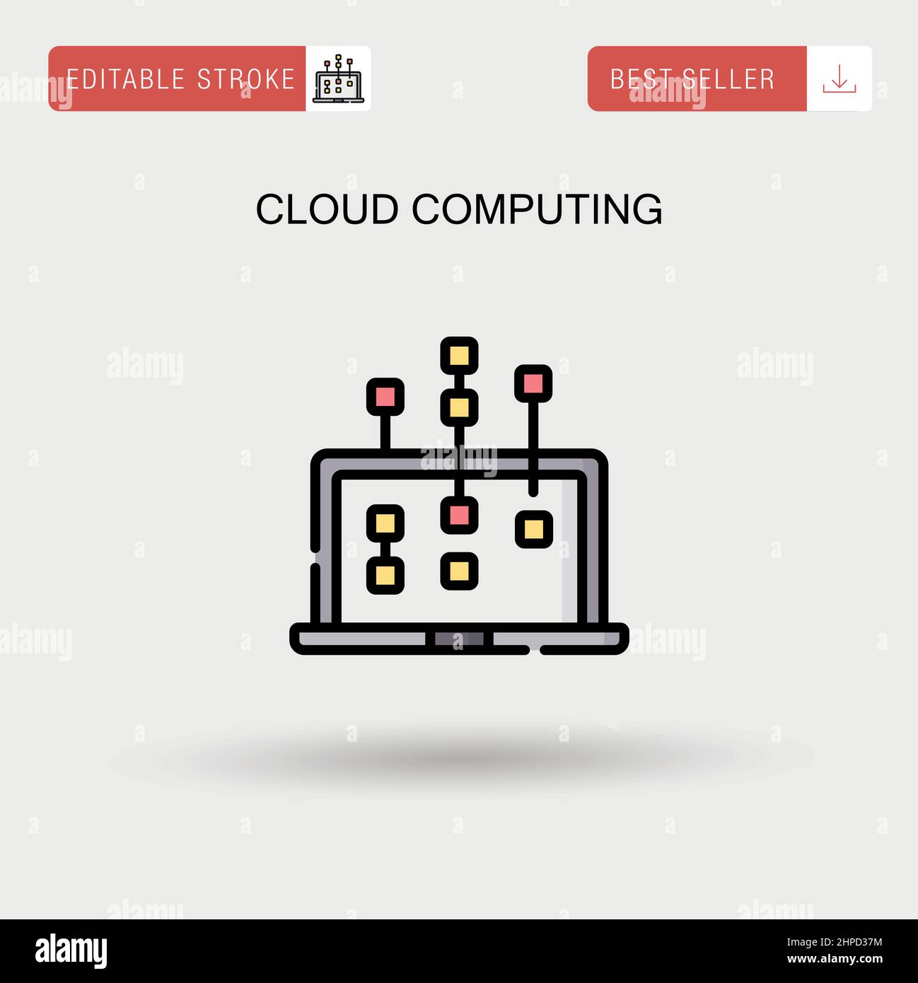 Cloud computing Simple vector icon Stock Vector Image & Art - Alamy
