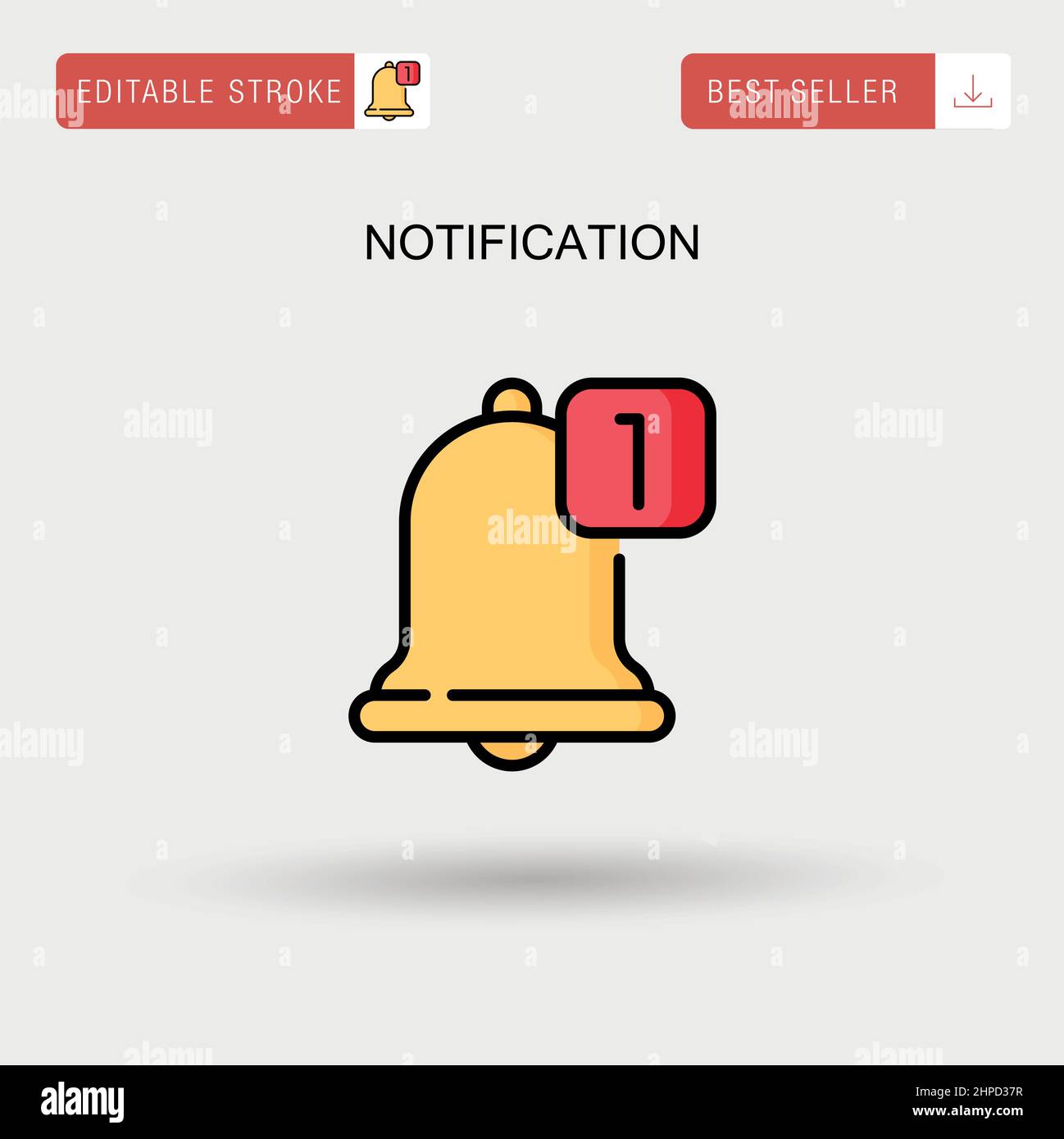 Notification icon alert Stock Vector Images - Alamy
