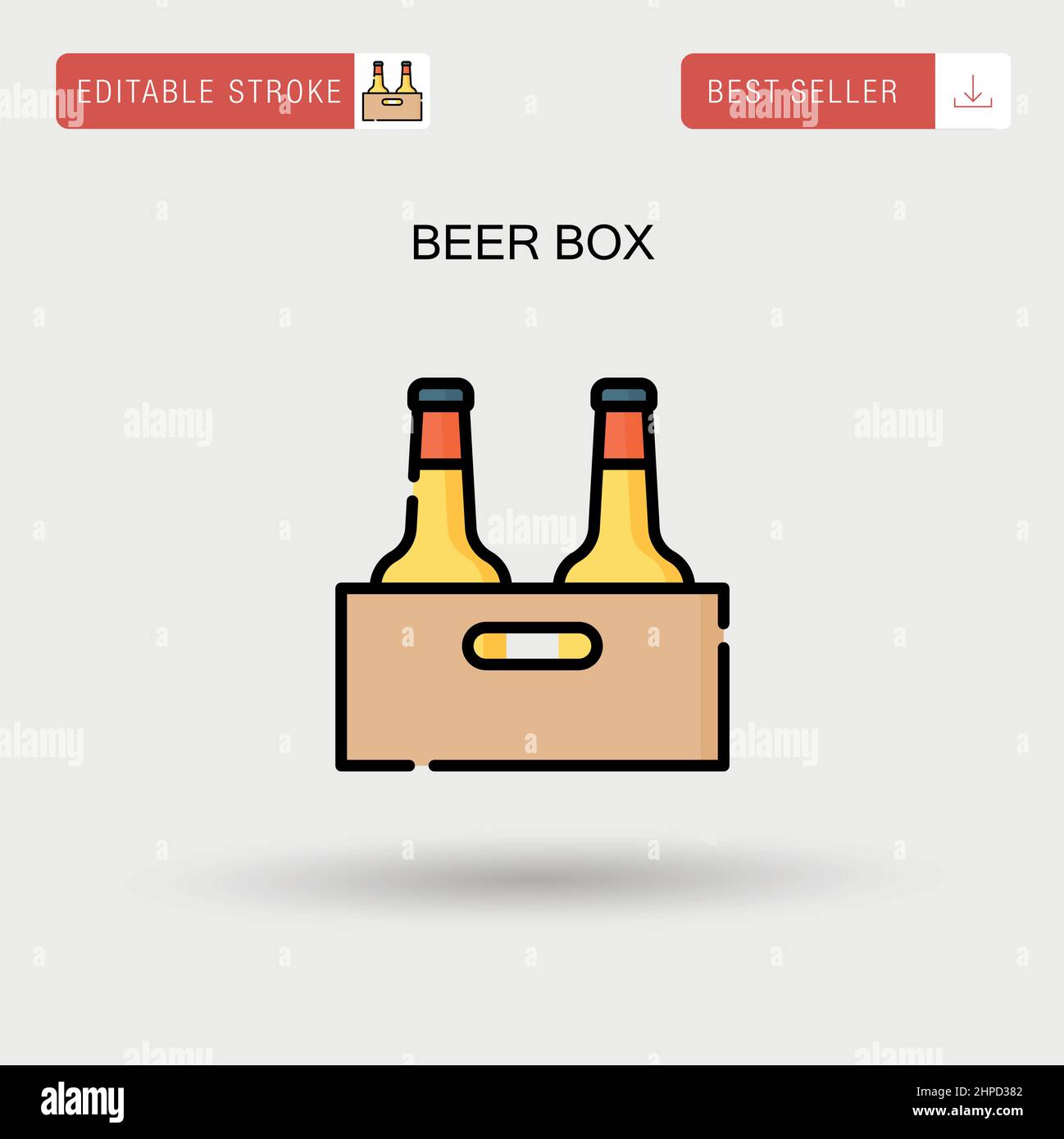 Beer box Simple vector icon Stock Vector Image & Art - Alamy