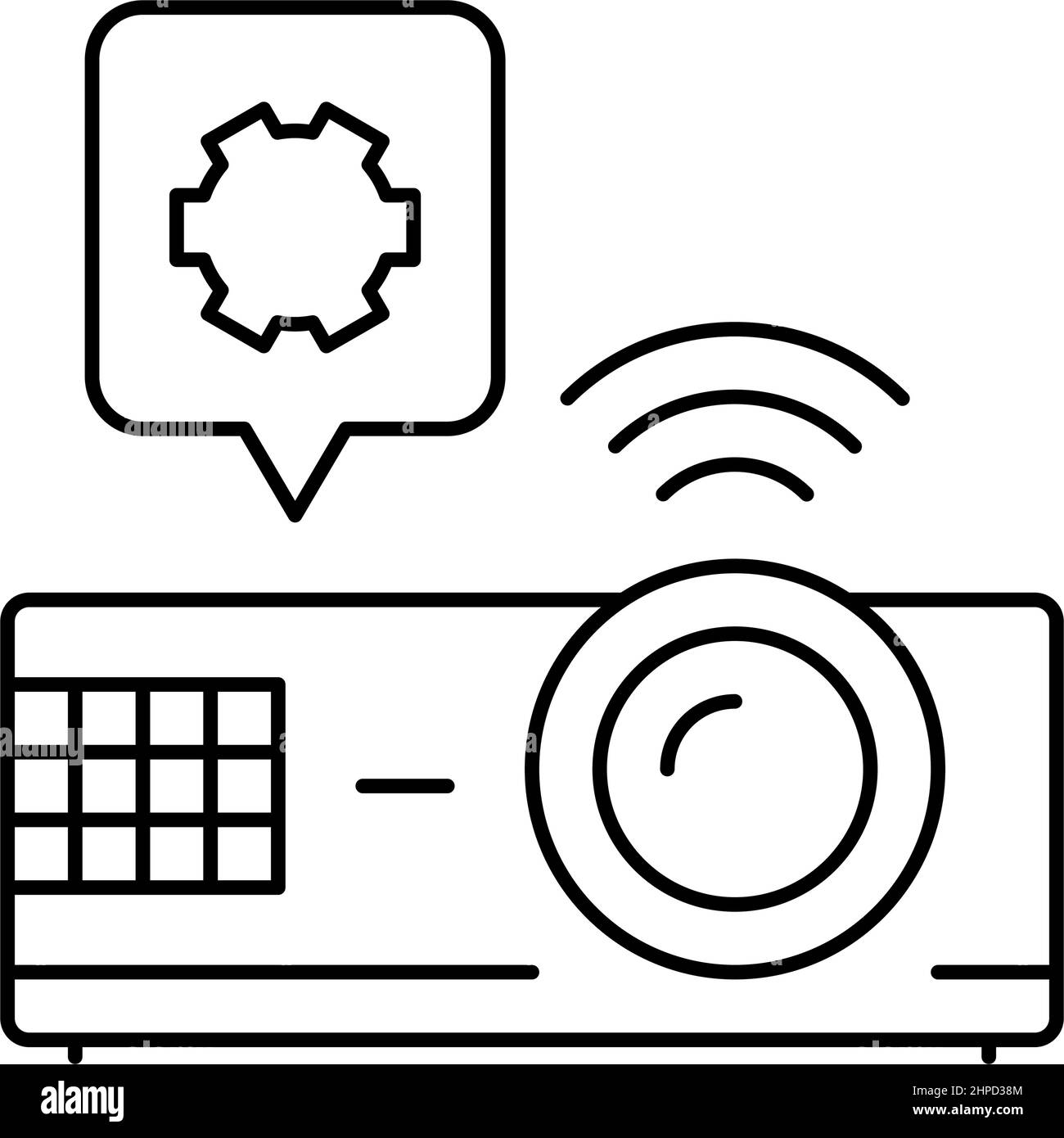 projector repair line icon vector illustration Stock Vector Image & Art ...