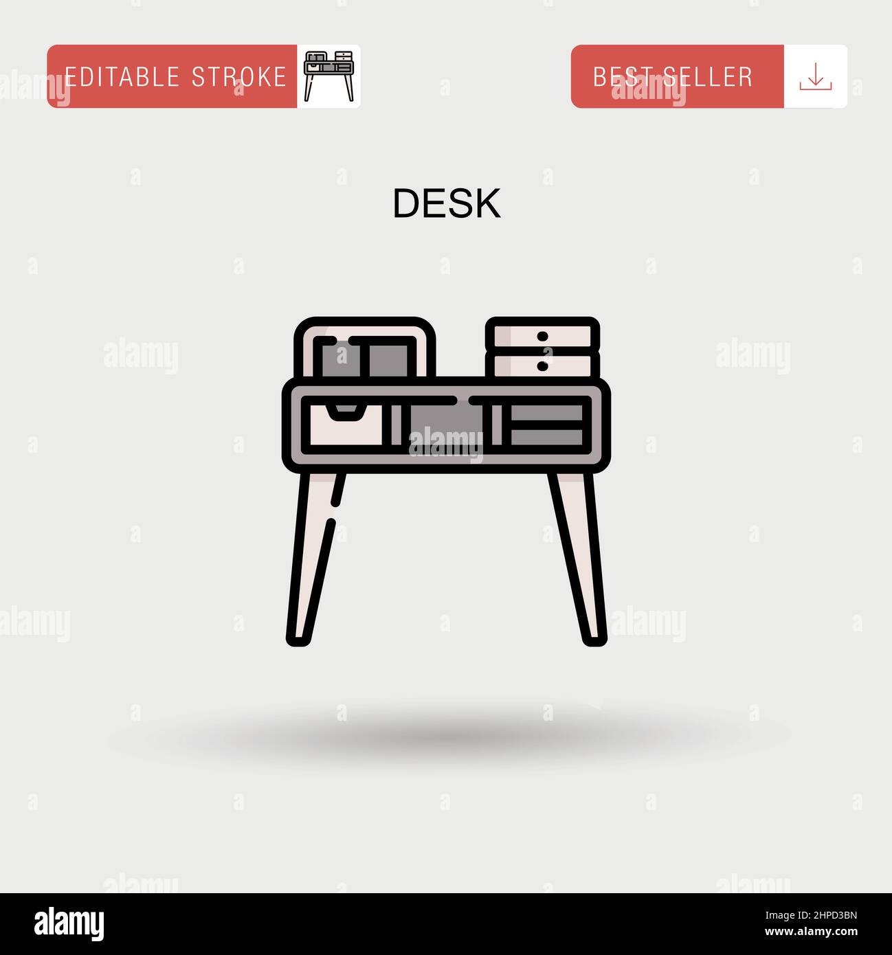 Work desk icon hi-res stock photography and images - Alamy