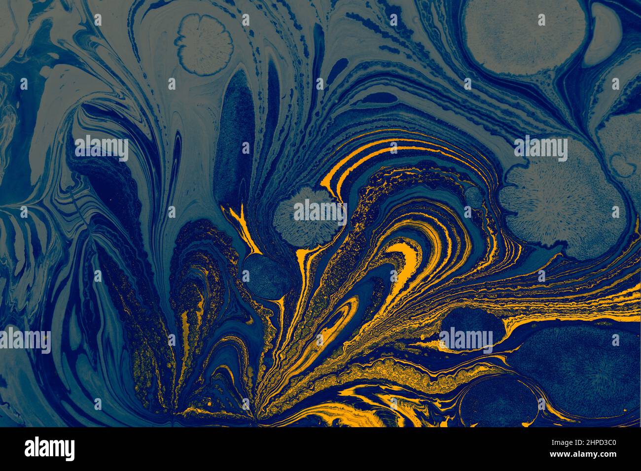 Ebru marbling handmade art, traditional Ebru technique. abstract ...