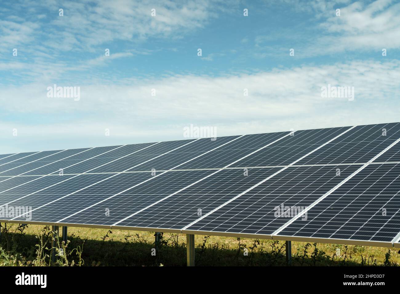 Solar panels generating green energy Stock Photo - Alamy