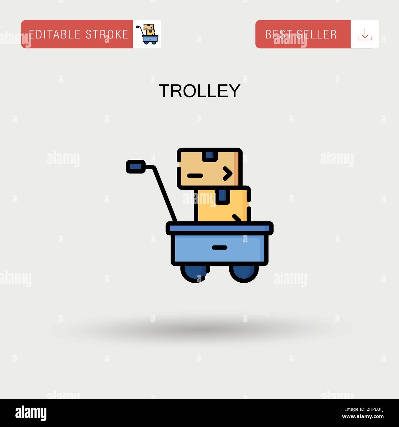 Shopping trolley full Stock Vector Images - Alamy