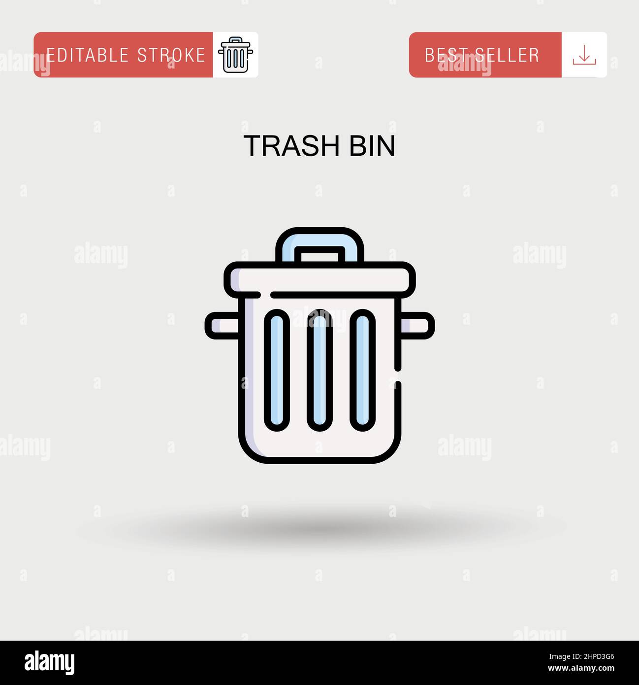Trash bin icon hi-res stock photography and images - Alamy