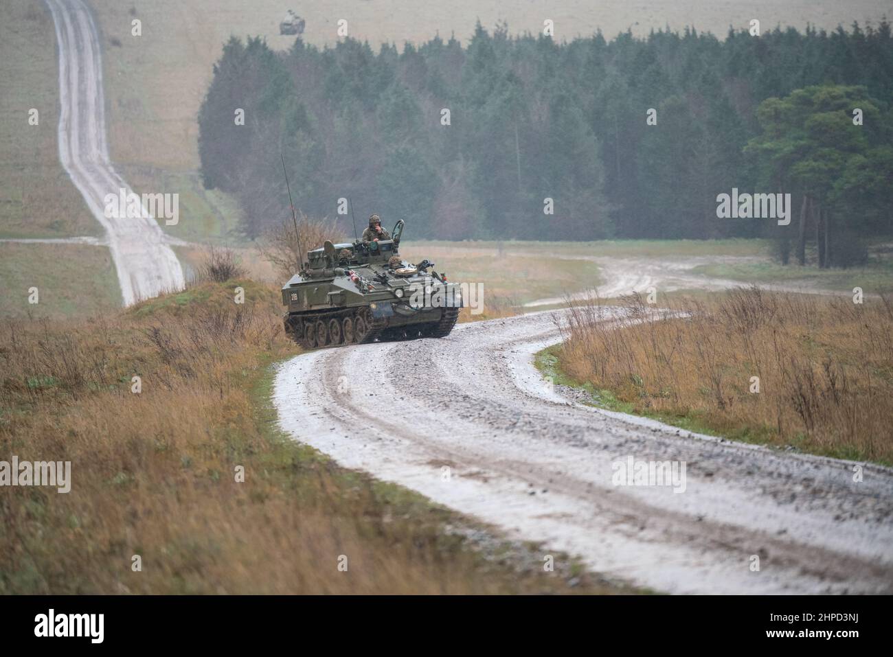 British army FV103 Spartan tracked armored reconnaissance vehicle in ...