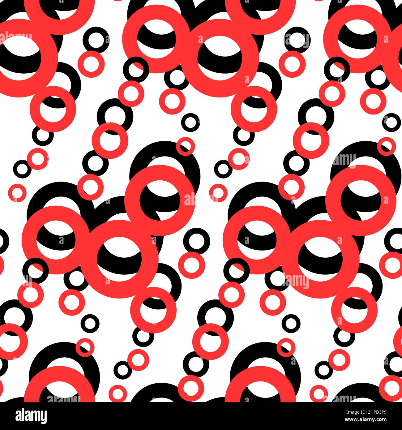Seamless pattern of simple geometric shapes in black and red color ...