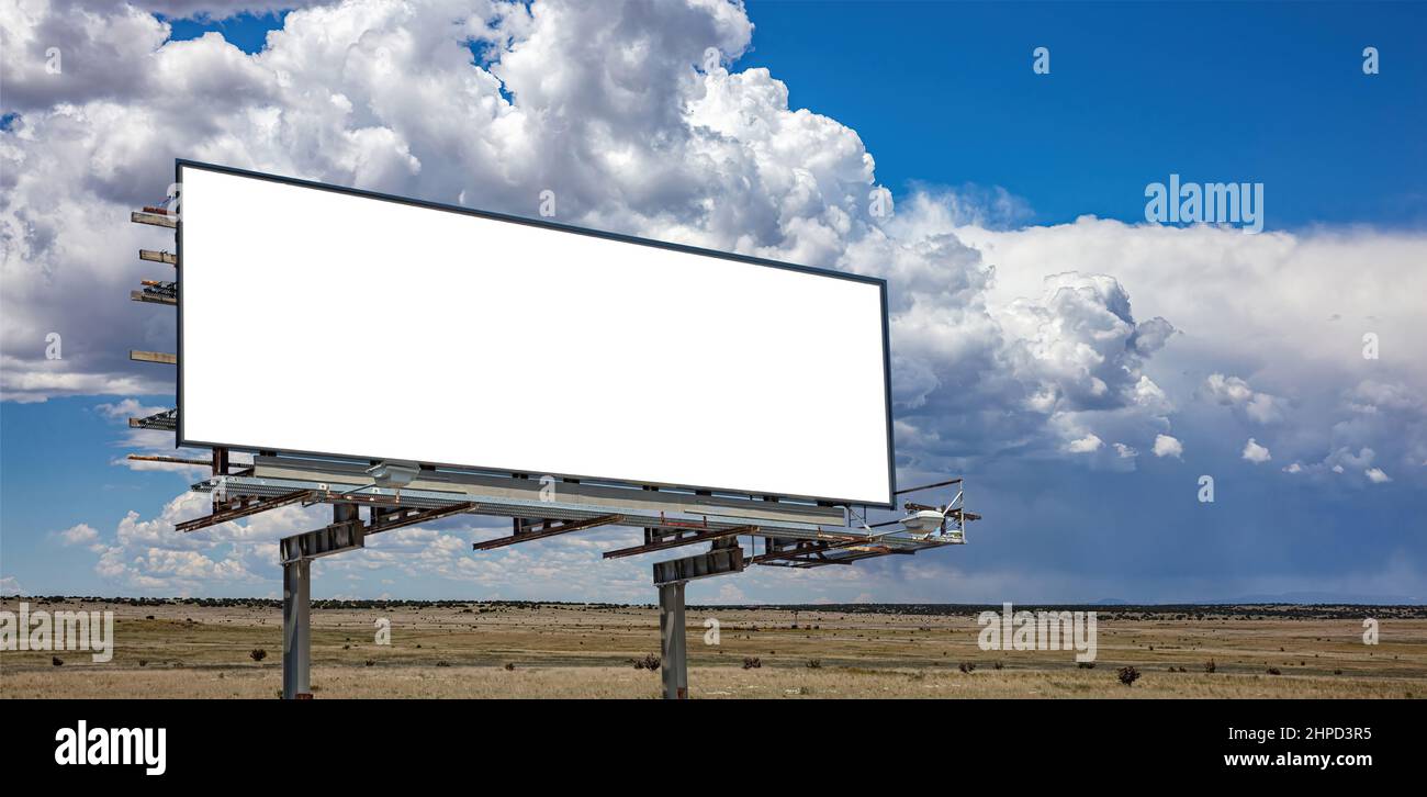 Billboard mockup, poster advertise template at the countryside. Blank ...