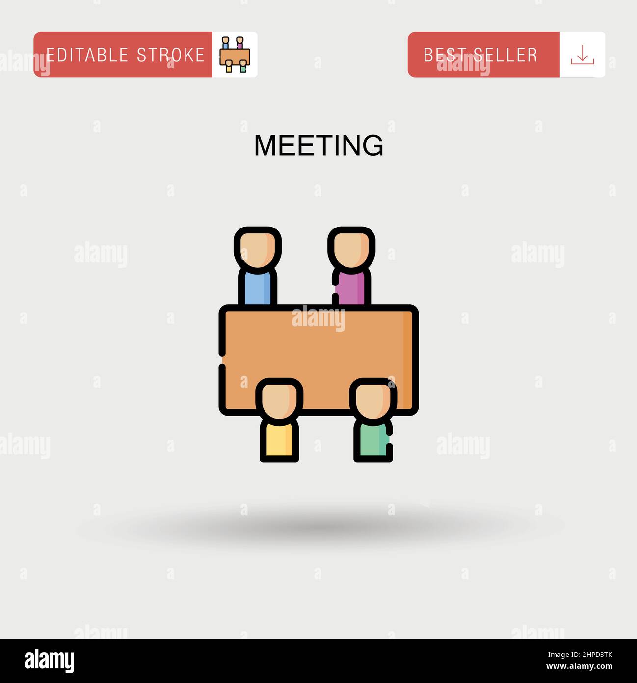 Virtual meeting video laptop Stock Vector Images - Alamy