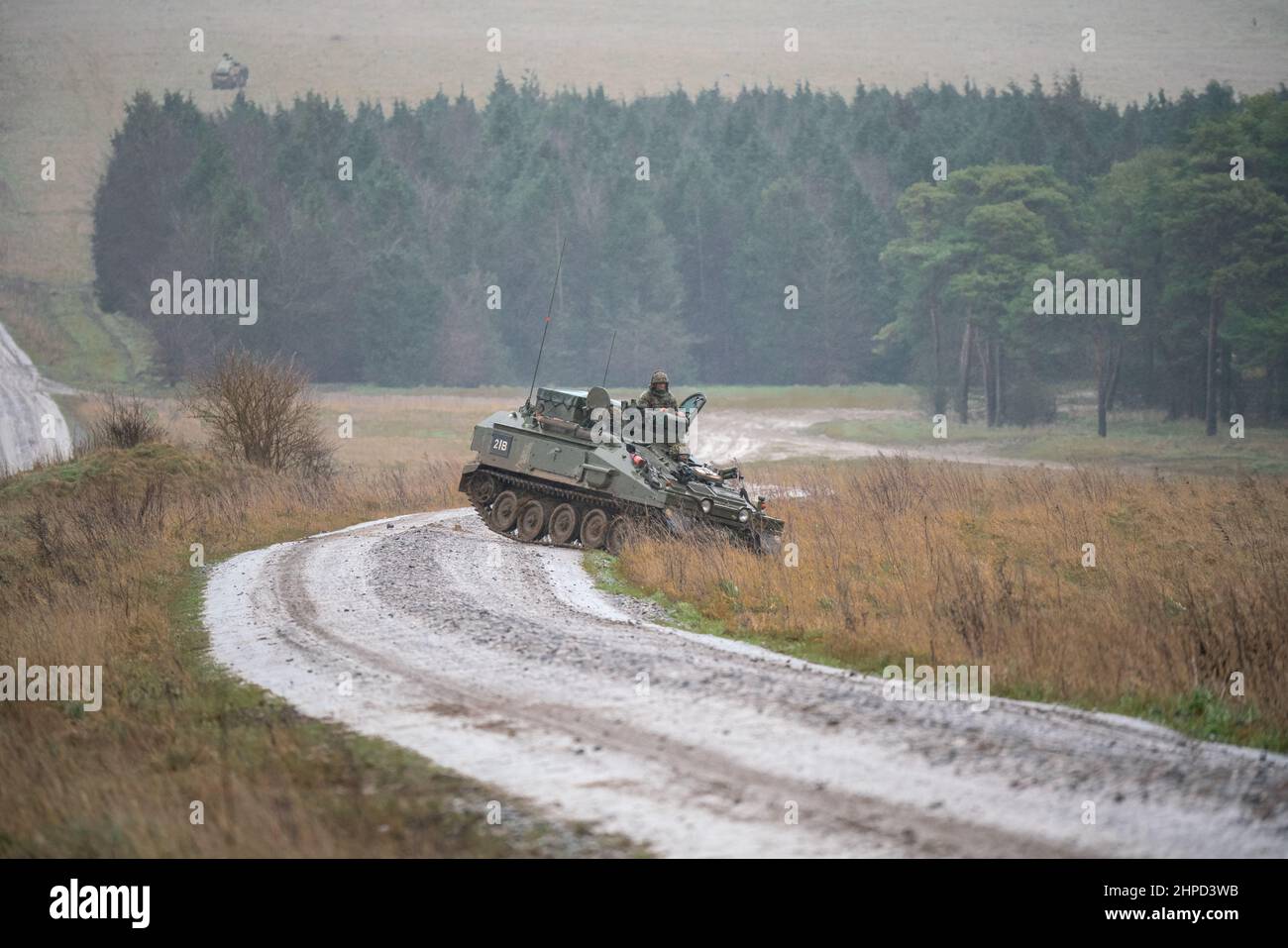 British army FV103 Spartan tracked armored reconnaissance vehicle in ...