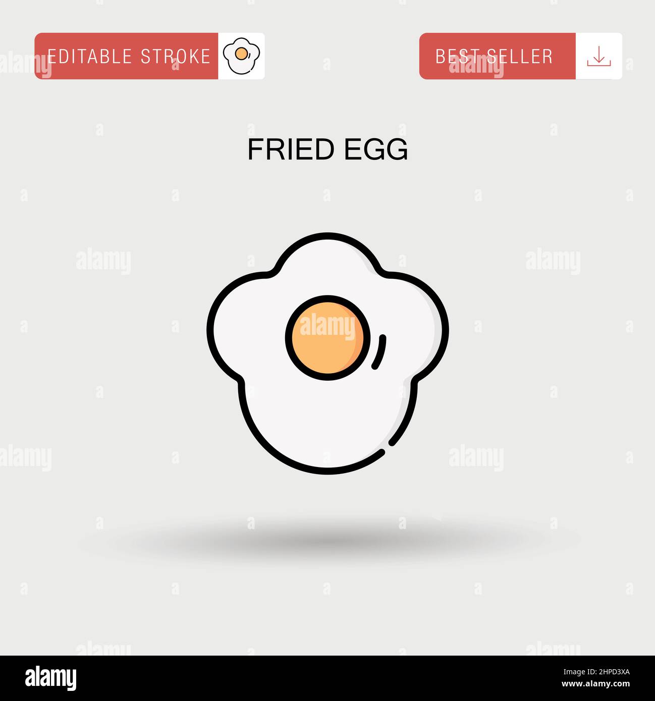 White dish fried egg Stock Vector Images - Alamy
