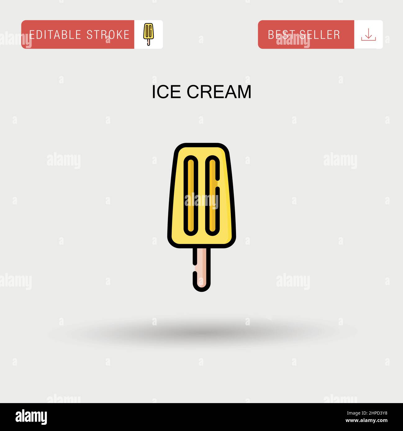 Ice cream Simple vector icon Stock Vector Image & Art - Alamy