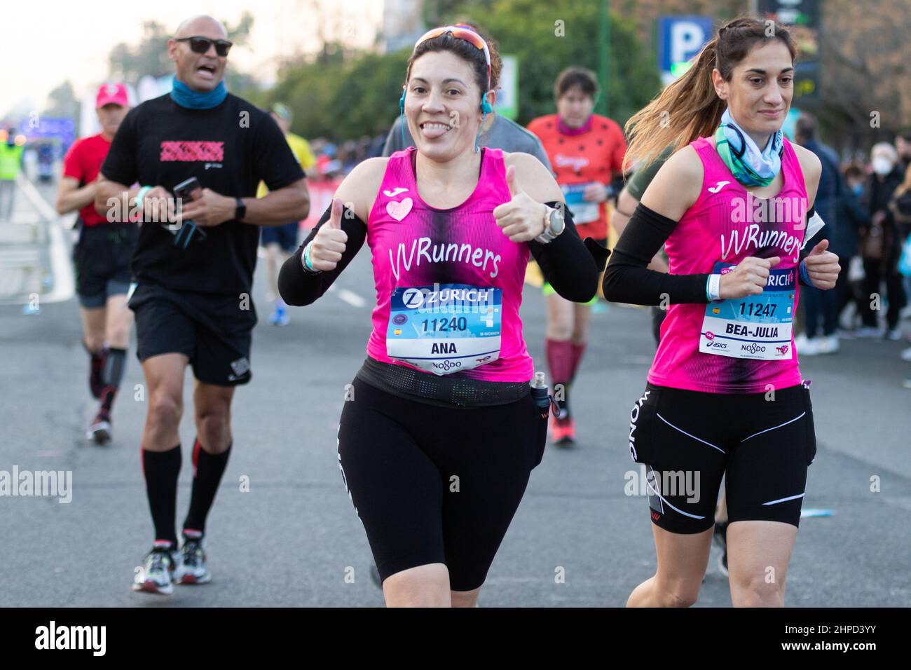 Seville, Spain. 2nd Feb, 2022. Marathon runners from all around the ...