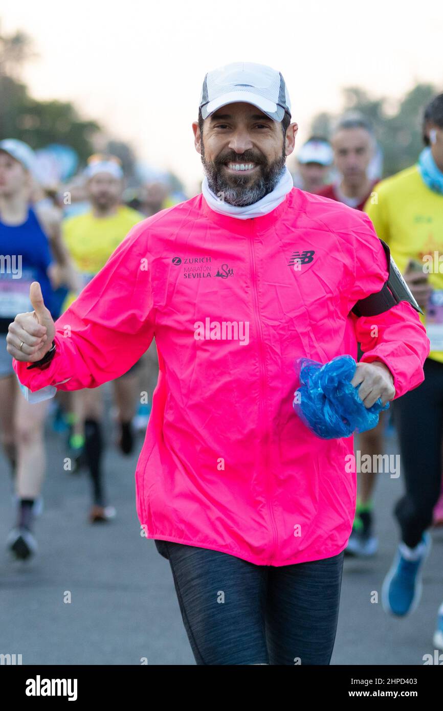 Seville, Spain. 2nd Feb, 2022. Marathon runners from all around the ...