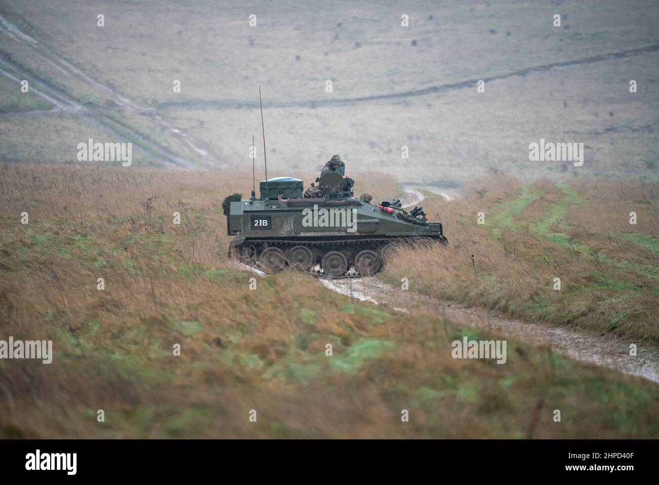 British army FV103 Spartan tracked armored reconnaissance vehicle in ...
