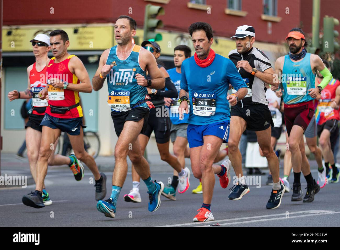 Seville, Spain. 2nd Feb, 2022. Marathon runners from all around the ...