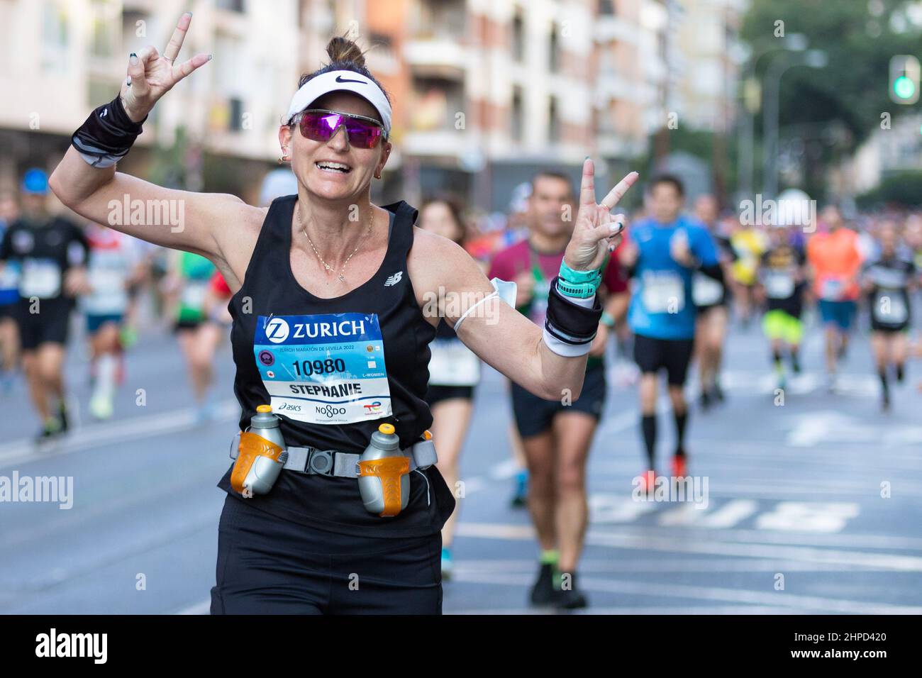 Seville, Spain. 2nd Feb, 2022. Marathon runners from all around the ...