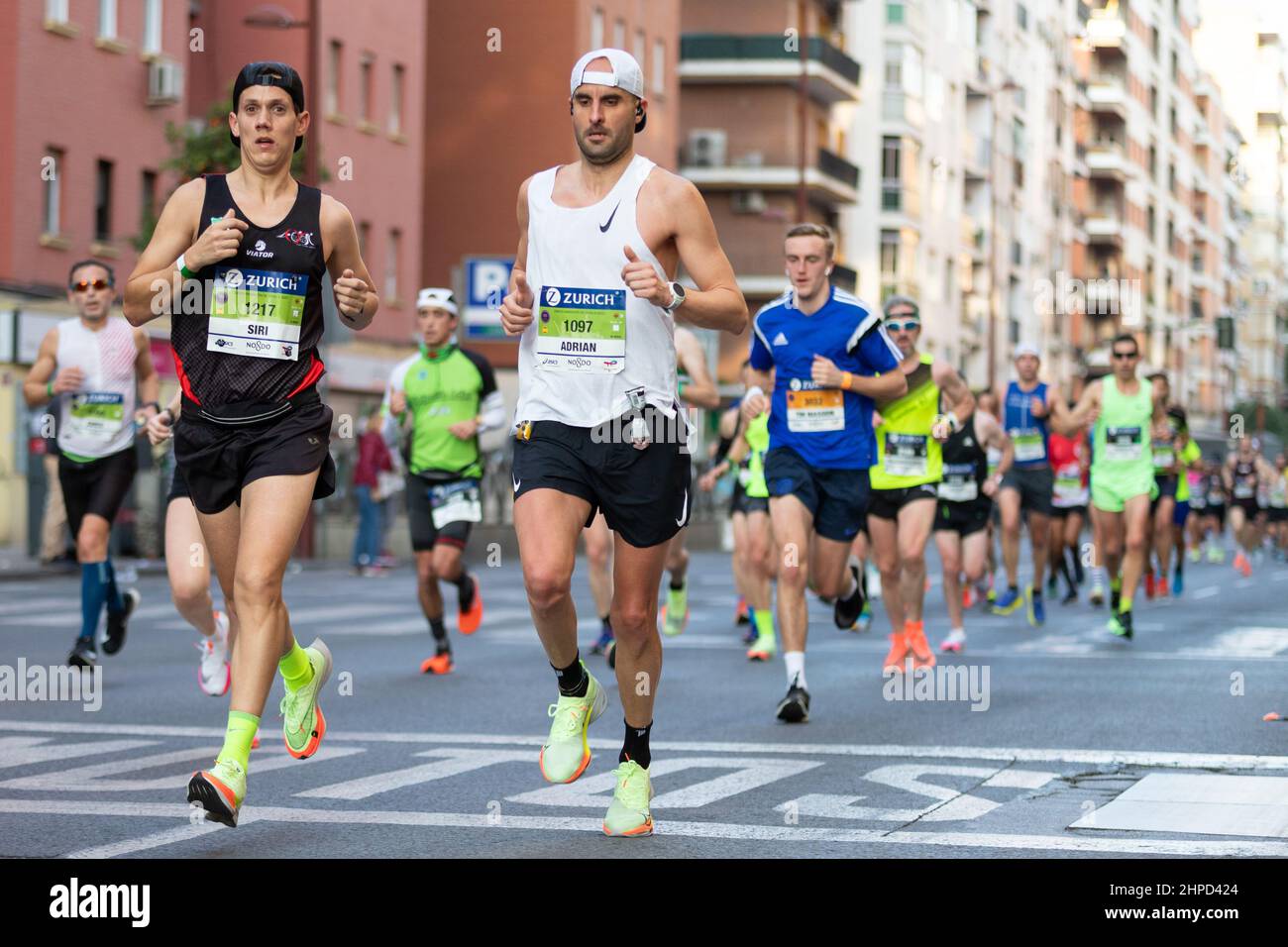 Seville, Spain. 2nd Feb, 2022. Marathon runners from all around the ...