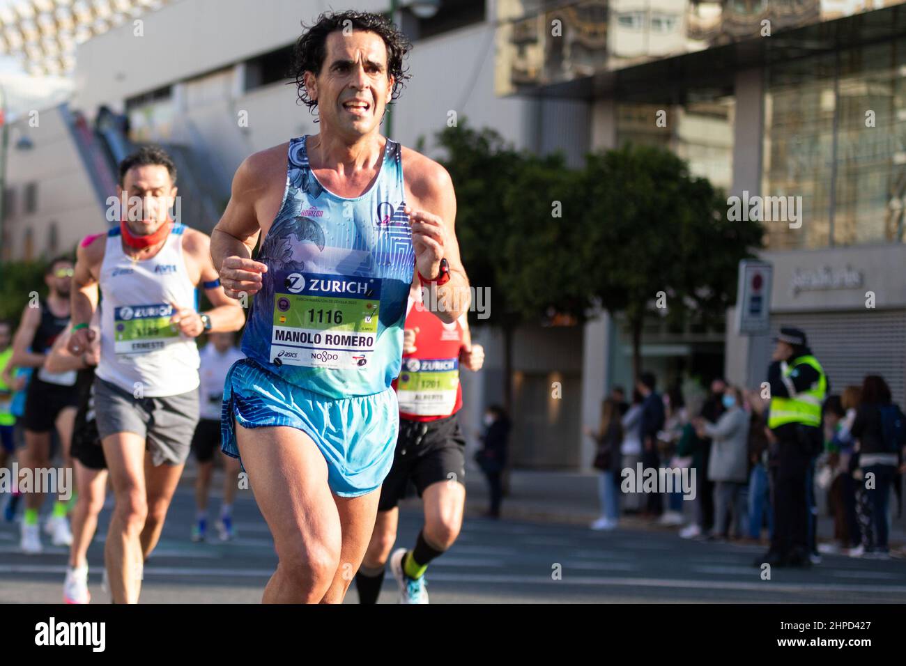 Seville, Spain. 2nd Feb, 2022. Marathon runners from all around the ...