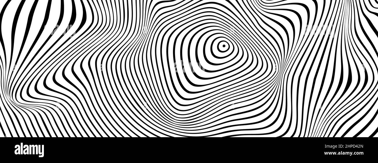 Distortion lines background. Distort stripes, abstract modern pattern ...