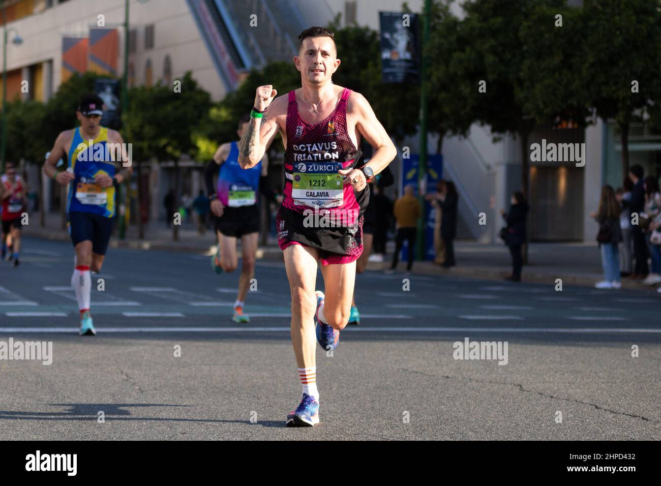 Seville, Spain. 2nd Feb, 2022. Marathon runners from all around the ...